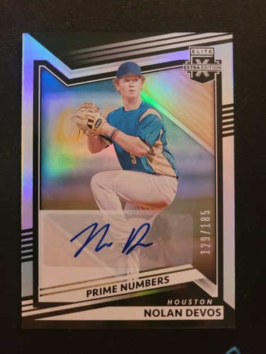 2022 Elite Extra #163 Nolan Devos RC /185 AUTO Prime Numbers | eBay