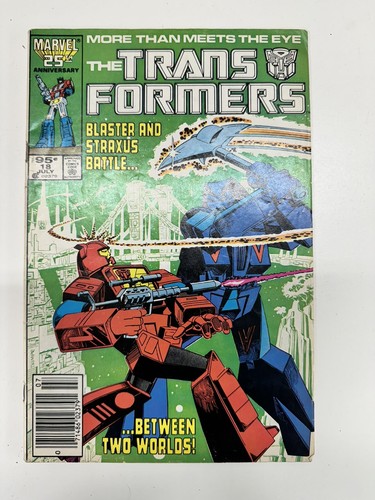 Marvel Comics 25th Anniversary The Transformers #18 BLASTER AND STRAXUS ...