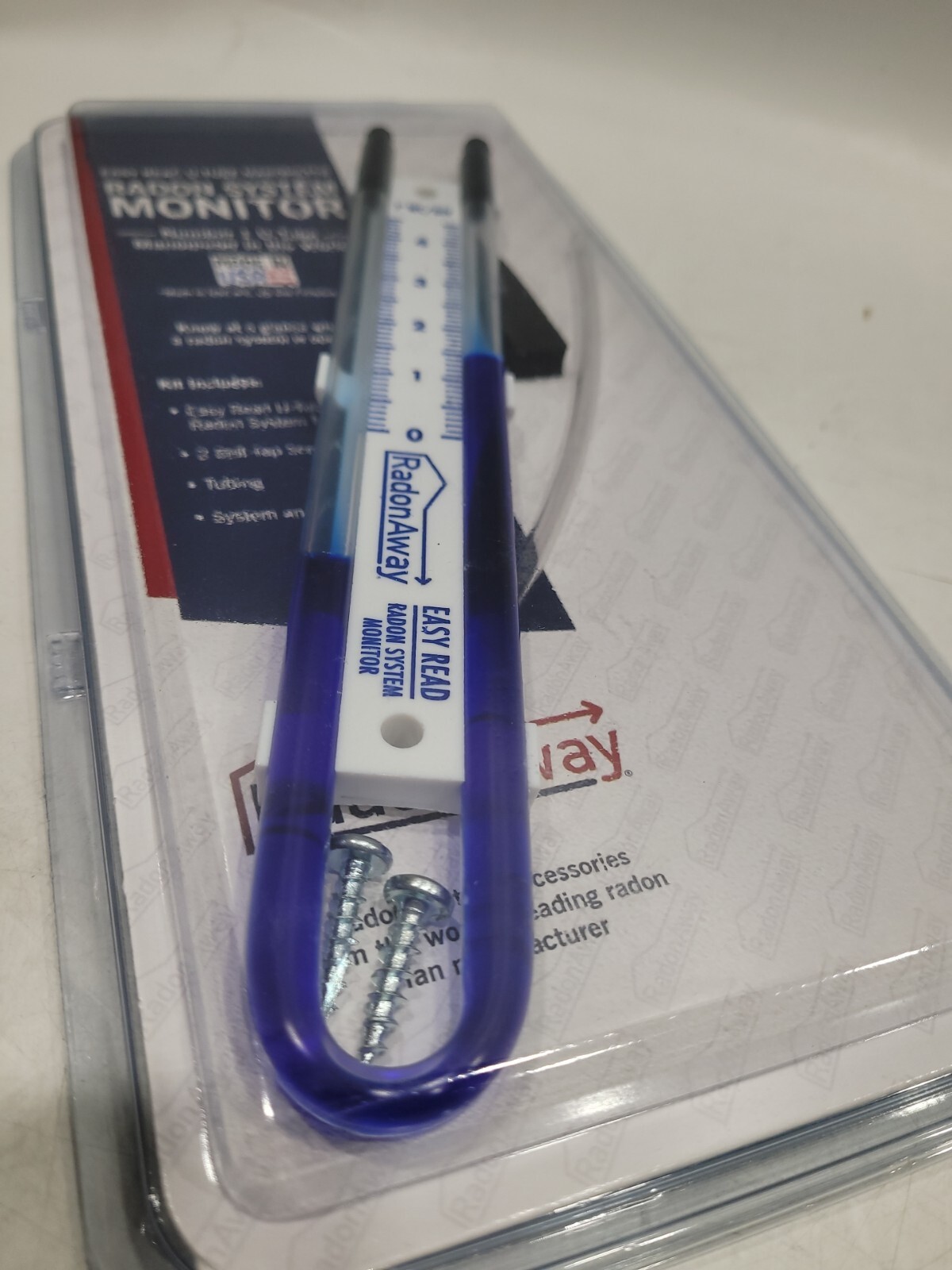 Radon System Monitor Easy-To-Read U-Tube Manometer W/ Tubing & 2 Self ...