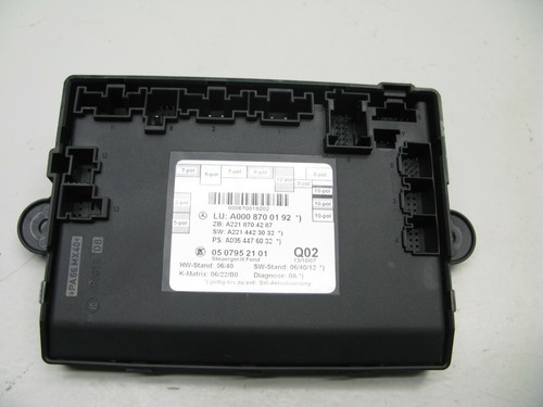 07-13 MERCEDES W221 S550 S600 REAR RIGHT OR LEFT DOOR CONTROL UNIT ...