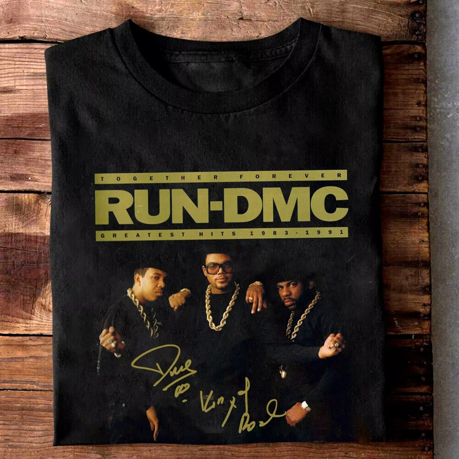 New Run Dmc Band Signature Cotton Men S-235XL Shirt 1D689.webp | eBay