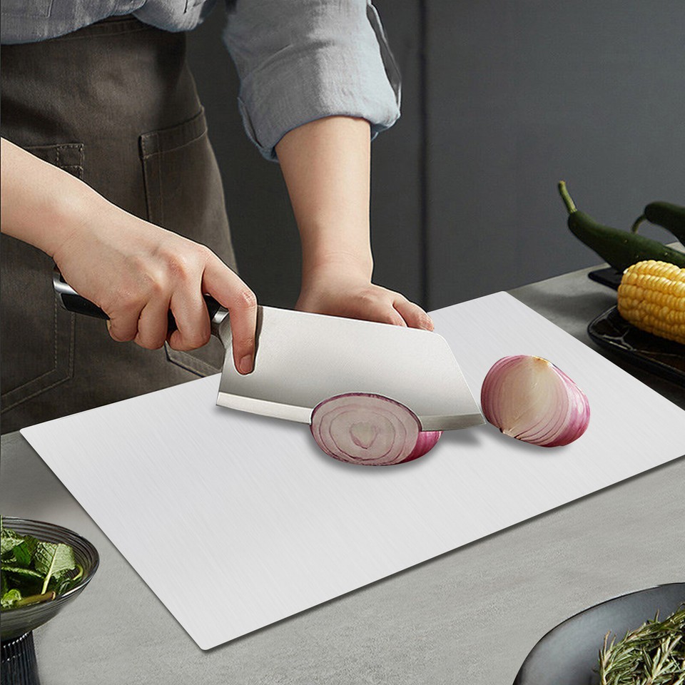 Stainless Steel Chopping Cutting Board Counter Top Protector w/ Front ...