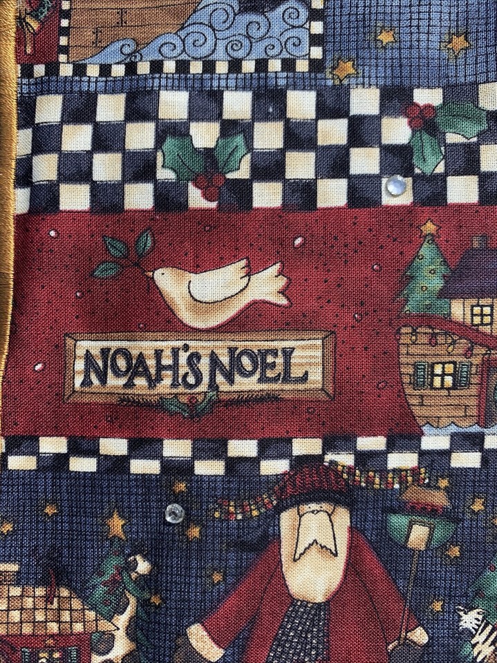 THE QUACKER FACTORY Noah's Ark Santa Claus Patchwork Vest Festive 1X ...
