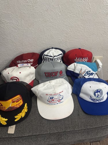 Vintage Lot Of Hats (Sports, Cat, Farm, Miscellaneous) | eBay