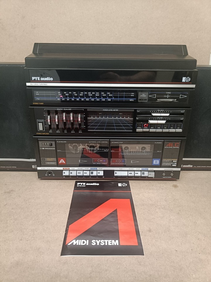 Vintage PYE Audio ST6120 Midi Stereo System Cassette Vinyl Record ...