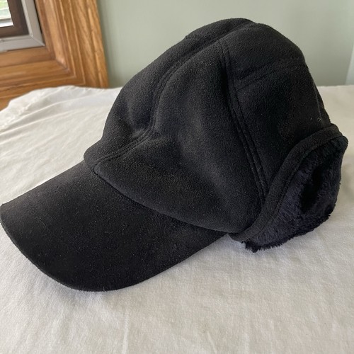 Vintage Scala Classica Black Fleece Trapper Hat Ear Flaps Winter Cap ...