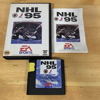NHL 95 (Sega Genesis, 1994) Box And Manual Only! Tons More Games In ...