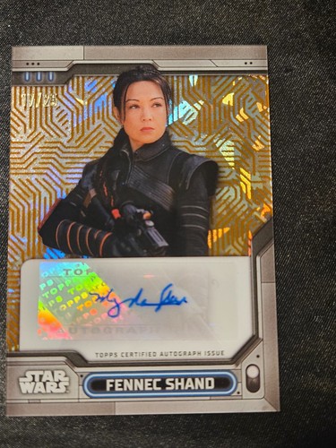 2023 TOPPS STAR WARS HIGH TEK FENNEC SHAND AUTO 17/25 ORANGE MING-NA ...