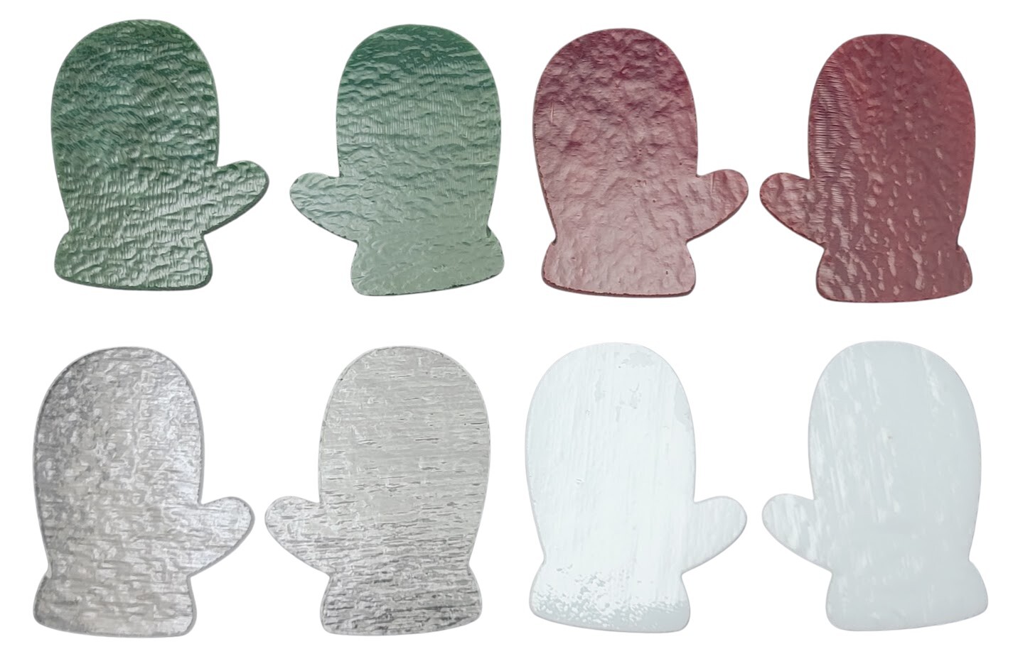 Pair of Mittens 90 COE Precut Glass Shapes (2) Choice Red White Clear ...