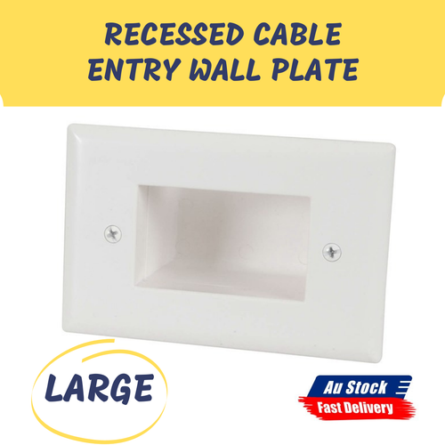 NEW - Large Recessed Cable Entry Wall Plate PS0297 | eBay Australia
