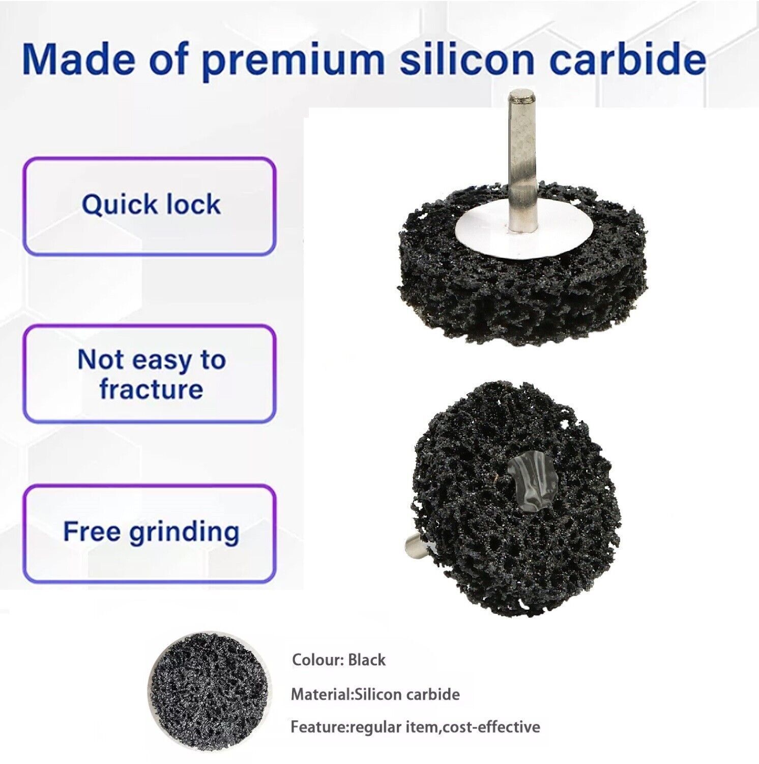 3 x Poly Strip Discs Wheel Rust Paint Removal Abrasive Drill Angle ...