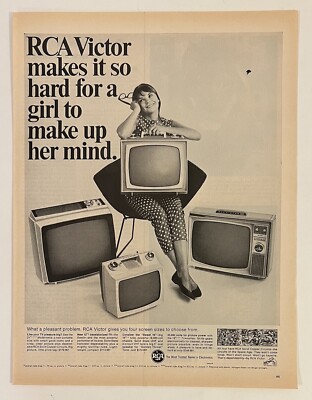 RCA Victor VTG 1965 Life Print Add 10.5x13.5 Mid Century Television ...