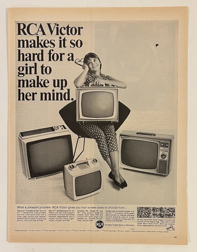 RCA Victor VTG 1965 Life Print Add 10.5x13.5 Mid Century Television ...