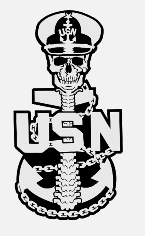 Navy Senior Chief Skull