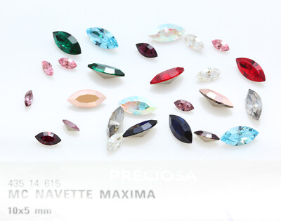 Genuine PRECIOSA 435 14 615 Navette MAXIMA Fancy Stones Crystals ...