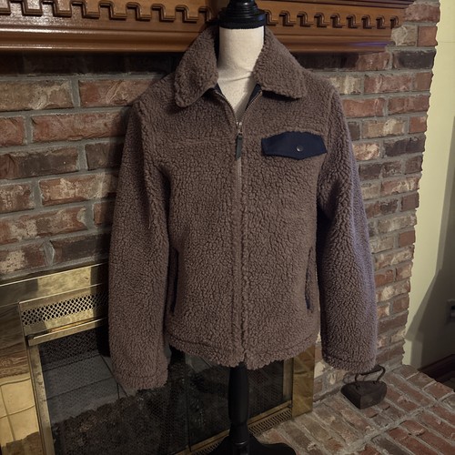 New Goodfellow Ladies Brown Sherpa Jacket Size Small NWT | eBay