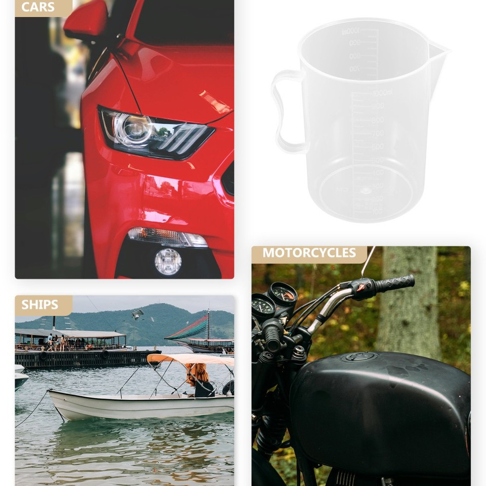 Engine Oil Measuring Cup Travel Measurement Jug Plastic Dirt Bike | eBay