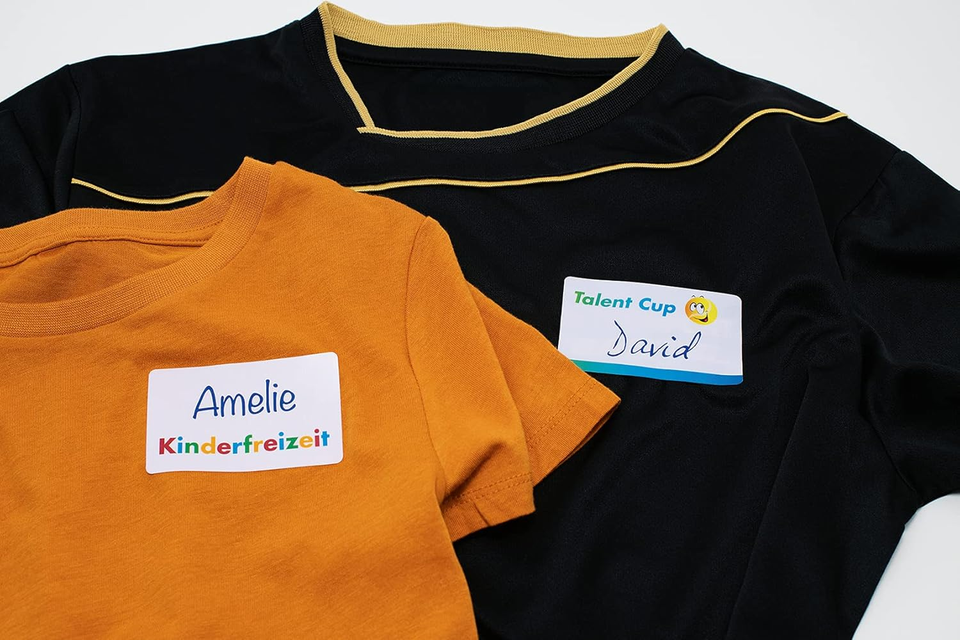 Flexible Self Adhesive Name Badge Labels, 16 Labels per A4 Sheet, 160 ...