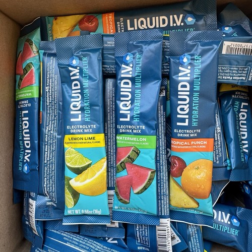 Liquid IV Hydration Lemon Lime Watermelon Punch Lot of 300 Stick Packs ...