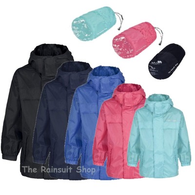 TRESPASS KIDS WATERPROOF PACKAWAY PACKA JACKET CHILDRENS BOYS GIRLS 2 ...