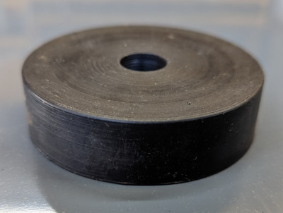 Rubber Buffer Washer Disc Black Neoprene 75mm OD / 15mm ID / 20mm Thick ...