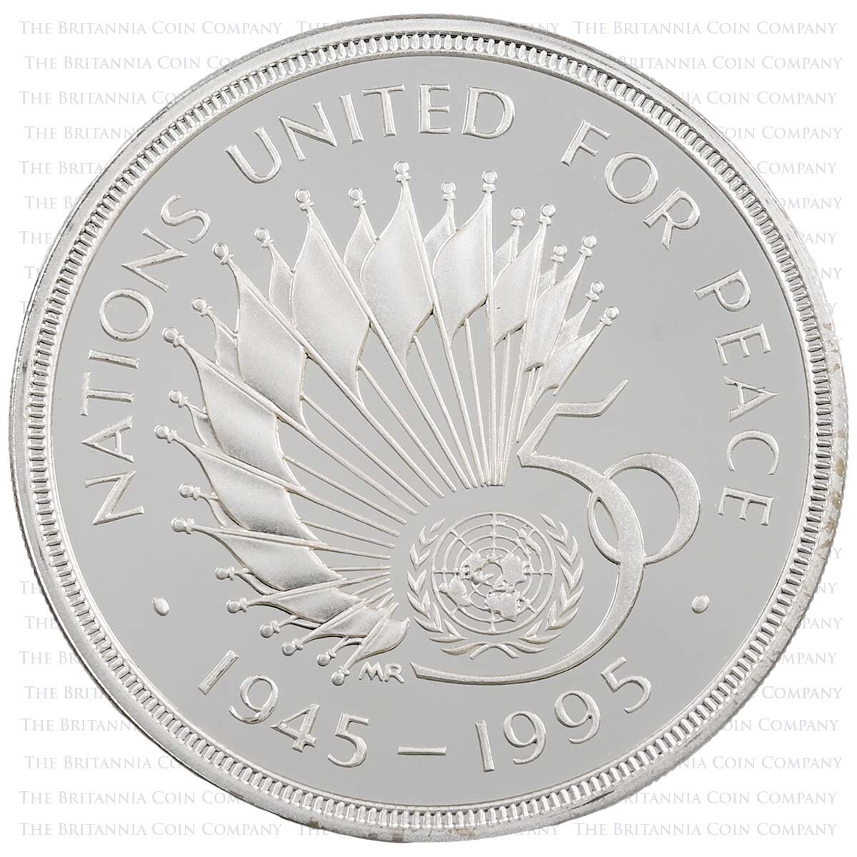 1995 Nations United For Peace Two Pound Silver Proof Coin £2 UN 50th ...