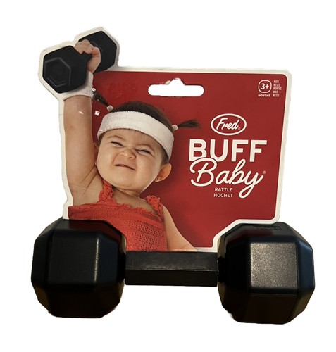 Genuine Fred BUFF BABY Dumbbell Rattle Engaging & Sensory Rich Toy ...