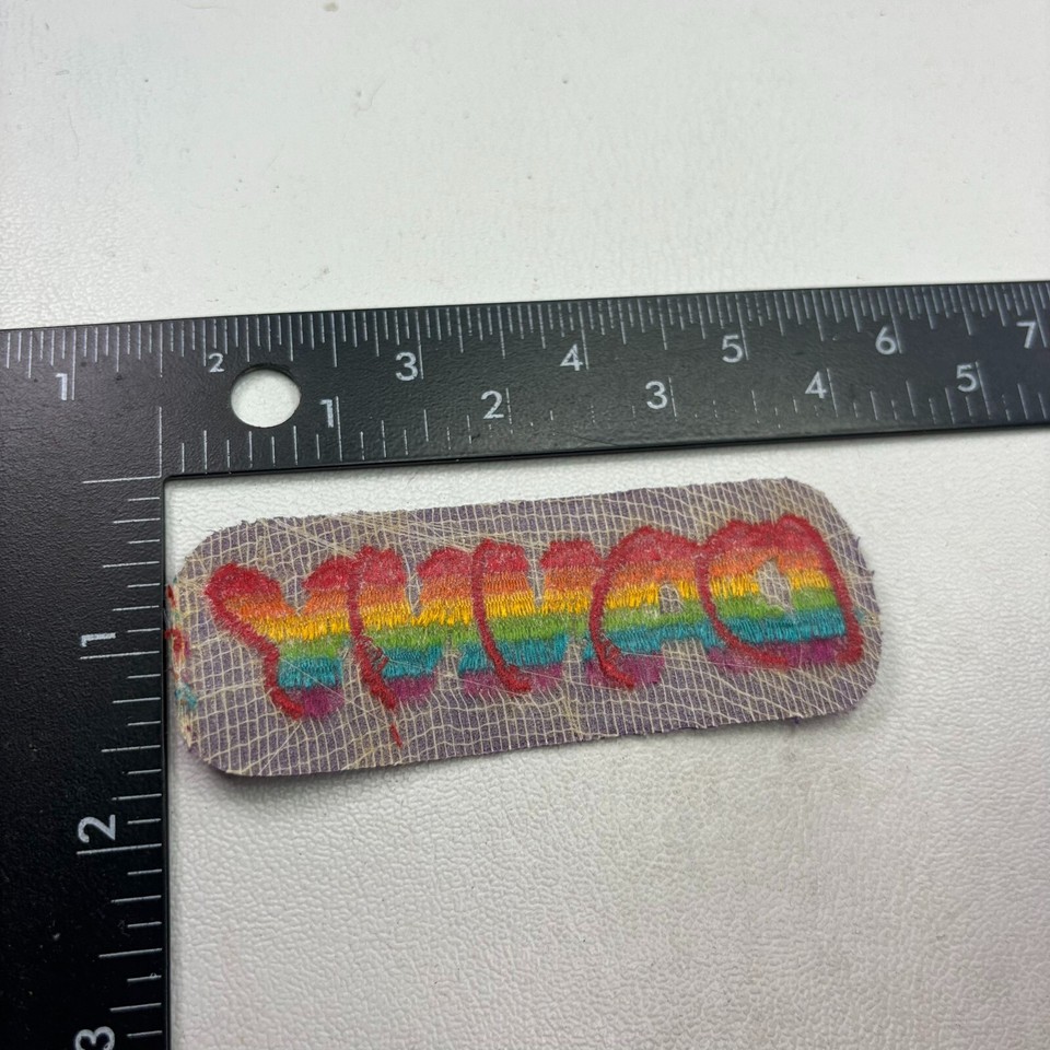 Vintage Funky Groovy Retro RAINBOW STYLE DANNY NAME Patch Red Outline 001R | eBay