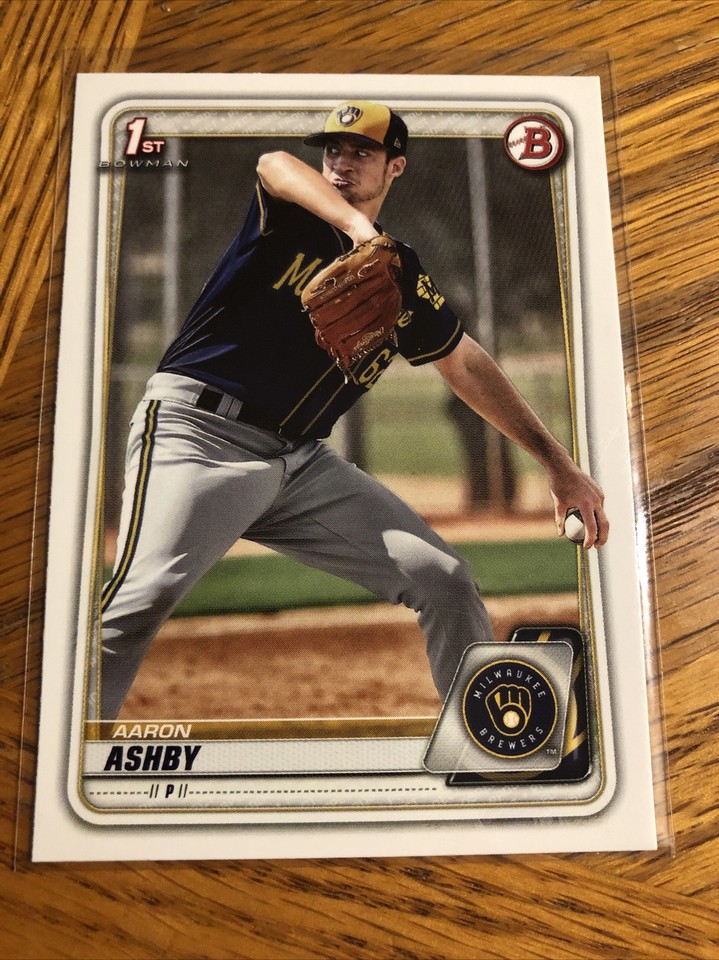 Aaron Ashby 2020 1st Bowman Prospects #BP-57 Milwaukee Brewers | eBay