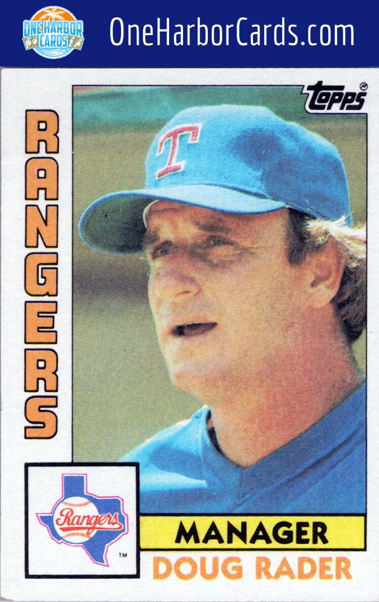 1984 Topps Texas Rangers Baseball Card #412 Doug Rader | eBay