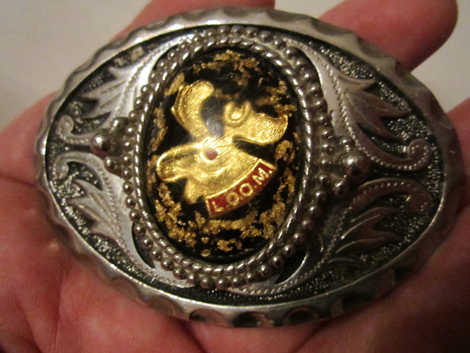 L.O.O.M. BLET BUCKLE - METAL - 3 1/2" X 2 1/2" - FITS 1 3/4" BELT | eBay