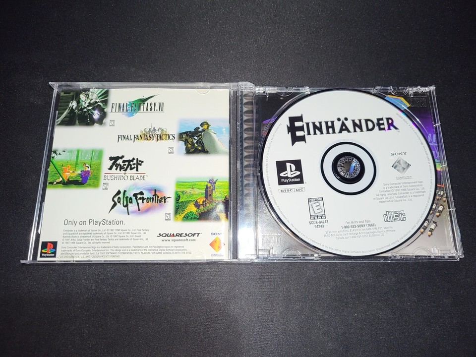 Einhander Squaresoft Sony Playstation 1 PS1 MINT condition COMPLETE+protector! 711719424321| eBay