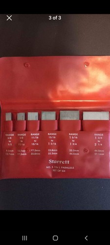 Starrett No. S154L Parallels set of 6 | eBay