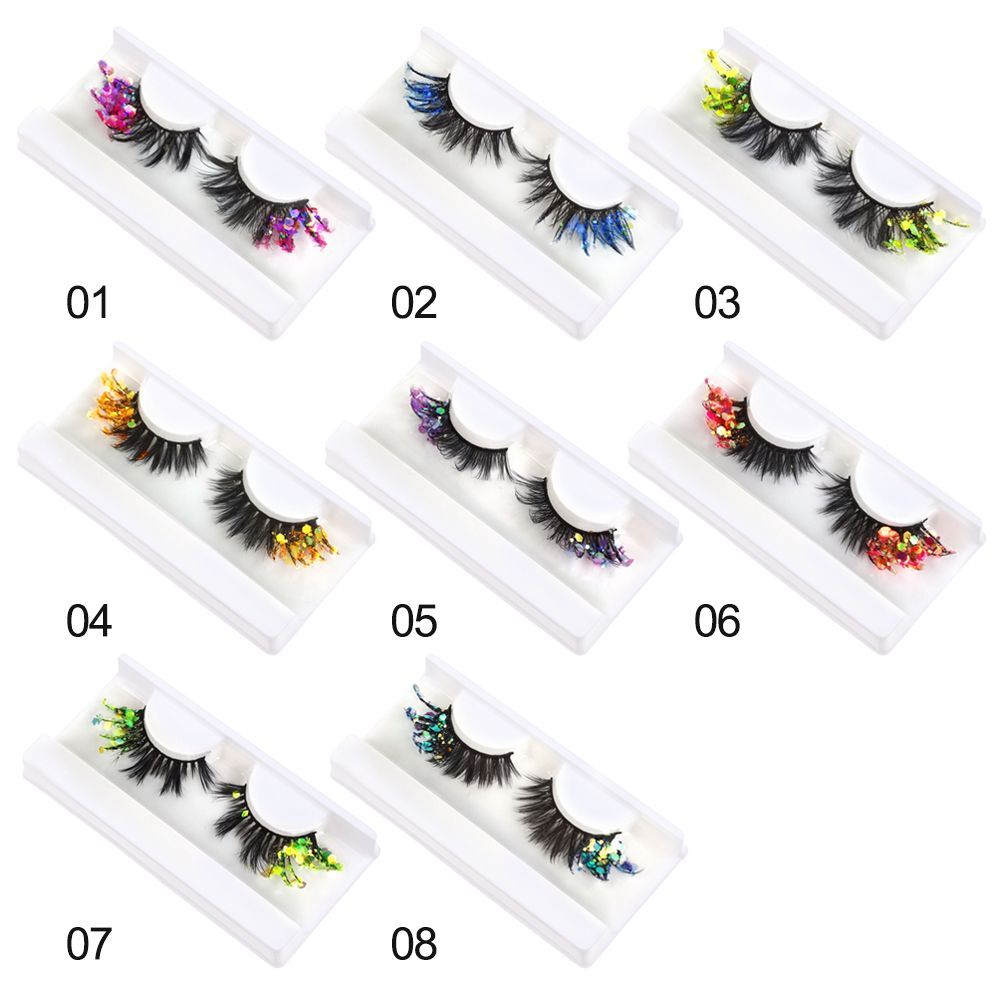 Makeup 3D Lashes Decorative Fluffy Drag Eye Tail Sequins False ...