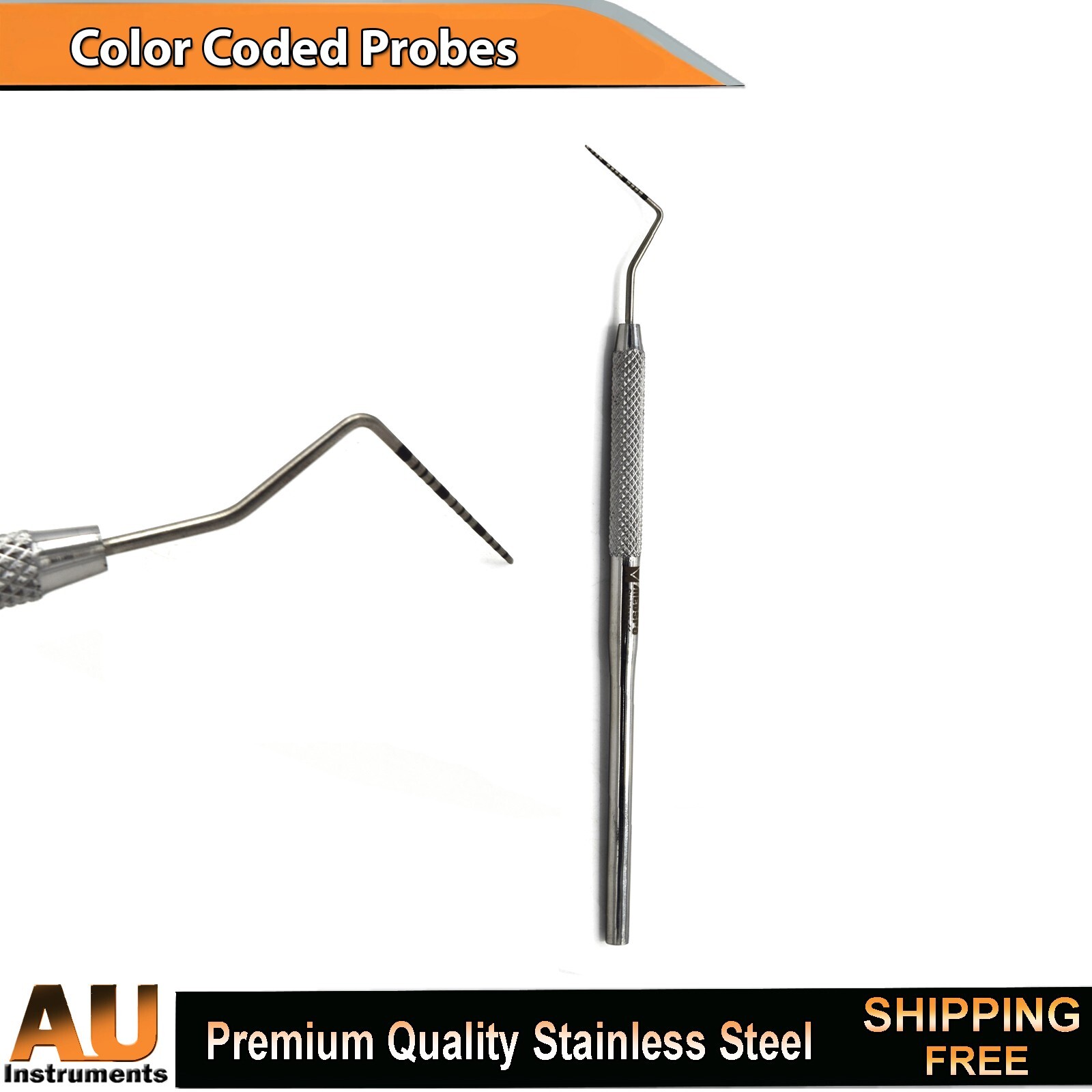 Dental Perio Probes CP 15 Color Coded Measuring Tooth Pocket Depth Lab ...