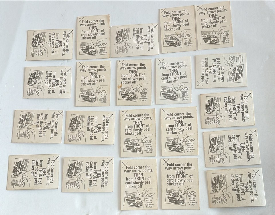 LOT OF 21 Different 1970 Donruss Odder ODD RODS Card Sticker | eBay