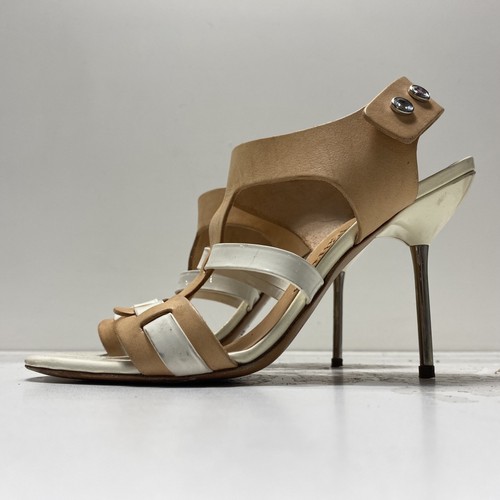 Pedro Garcia Women's Beige Leather Strappy High Heels Size 8 | eBay
