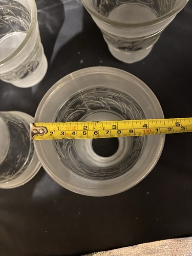 4 Vintage Frosted &Cleat Bell Globe Shade Lamp Chandelier Light Cover ...