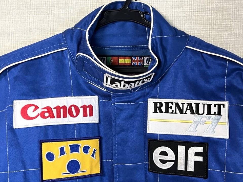 Rare 90s Williams Renault F1 Racing Jacket L Blue Nigel Mansell Vintage ...