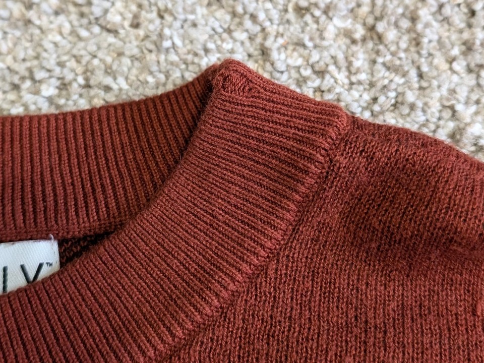 Ava & Viv rust brown sweater polka dot pullover round neck womens plus ...