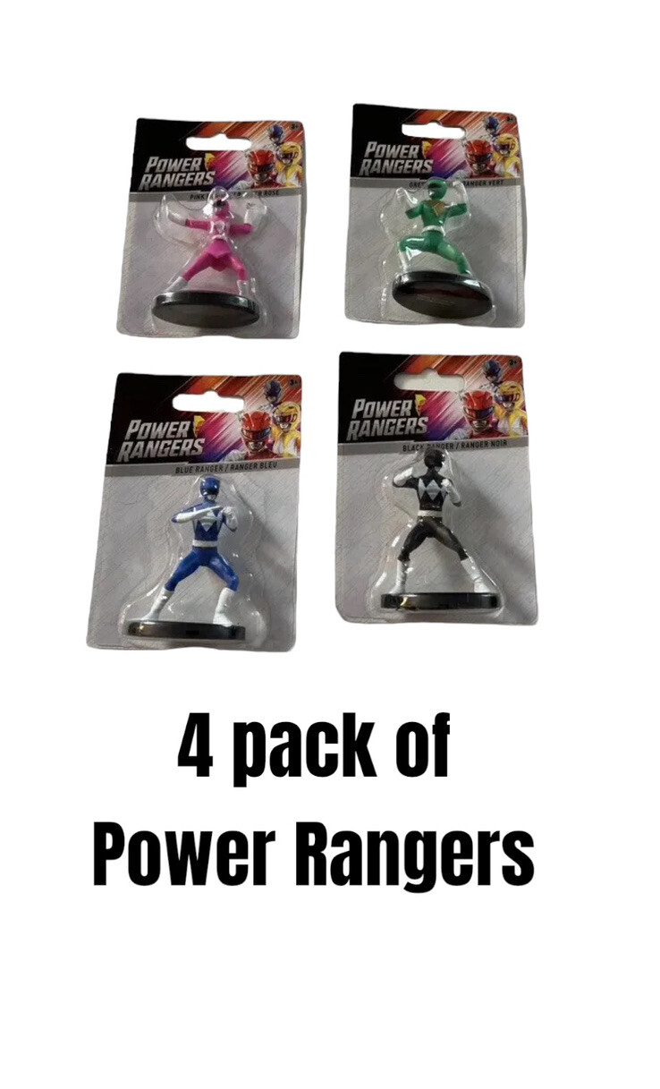 Lot of 4 Different Power Rangers Micro Figures New FREE SHIPPING Easter ...