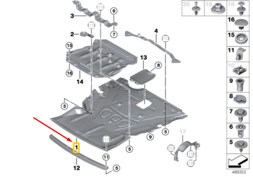 NEW OEM BMW 3 F30 UNDERHOOD SHIELD 7241814 51757241814 GENUINE NO DUTY ...