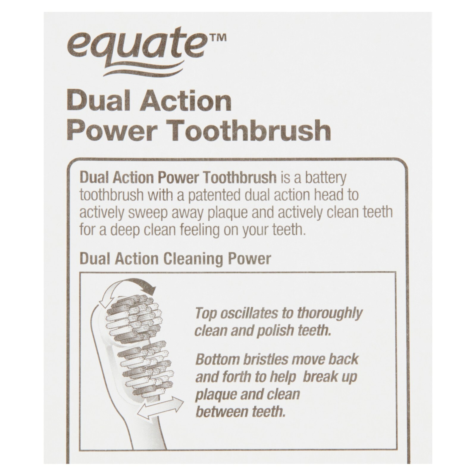 Equate soft dual action power toothbrush for deep cleaning, 1 count ...