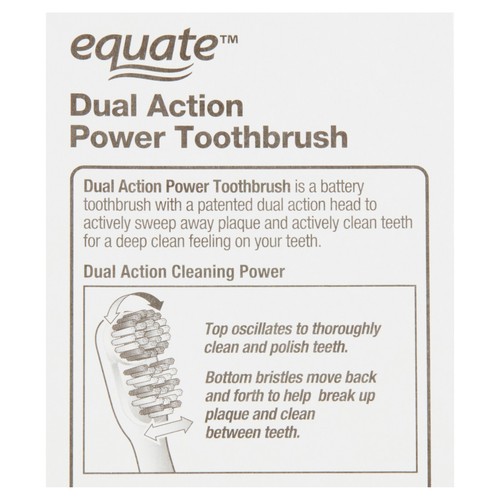 Equate soft dual action power toothbrush for deep cleaning, 1 count ...