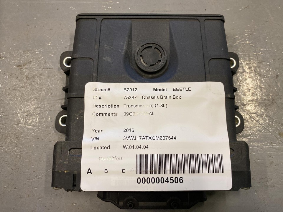 VOLKSWAGEN BEETLE Transmission Control Module (TCM) 09G 927 749 AL | eBay