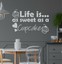 Life Is As Sweet As A Cupcake Wall Sticker Decal Quote Kitchen Vinyl | eBay