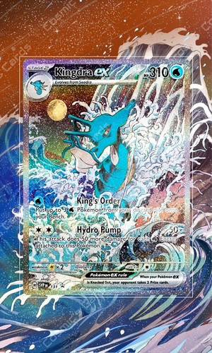 Kingdra EX 131 PROMO | Display Case Extended Art for Pokemon Card | eBay