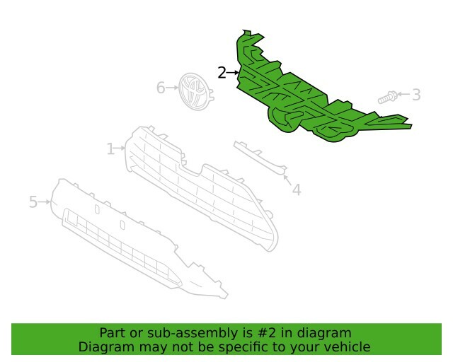 Genuine OEM Toyota 53115-0R010 Upper Grille Mount Bracket 2019-2020 ...