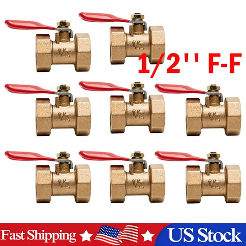 1/2'' Brass Small Ball Valve Female Brass Valve Connector copper Pipe ...