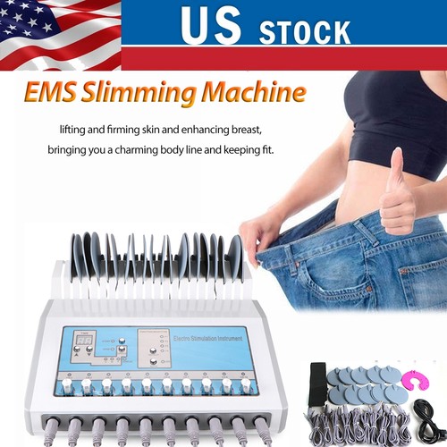 EMS Muscle Stimulator Machine Slim Body Massage Muscle Toning Weight ...